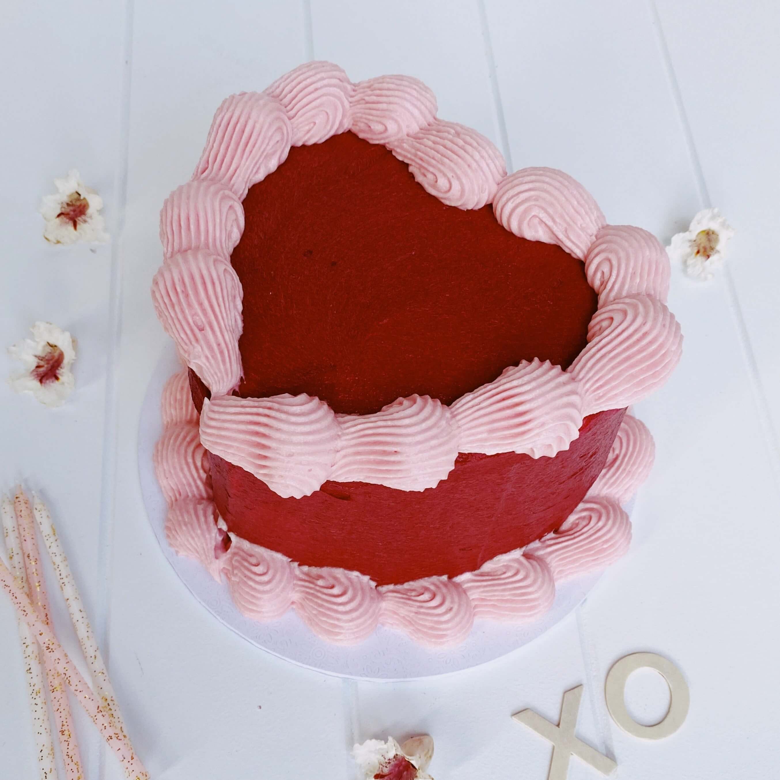 Red Heart Cake Kit Bake Believe