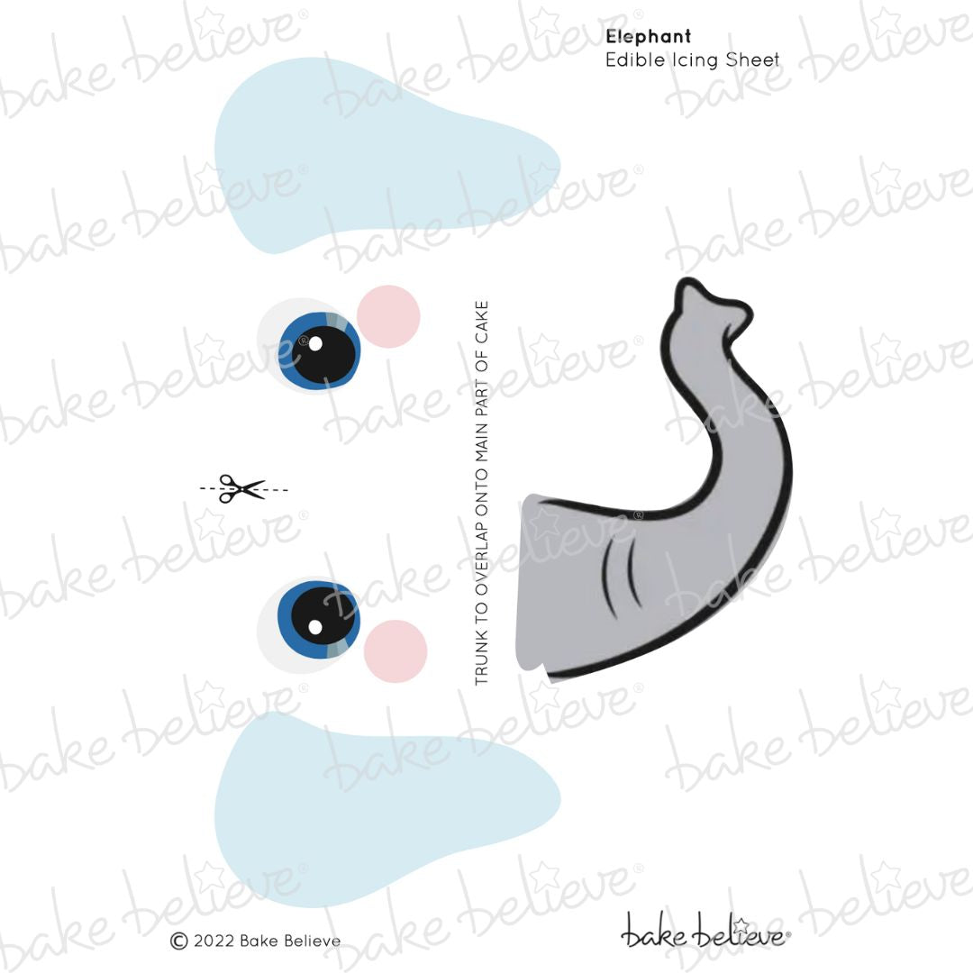 Blue Elephant Edible Image Set | Bake Believe