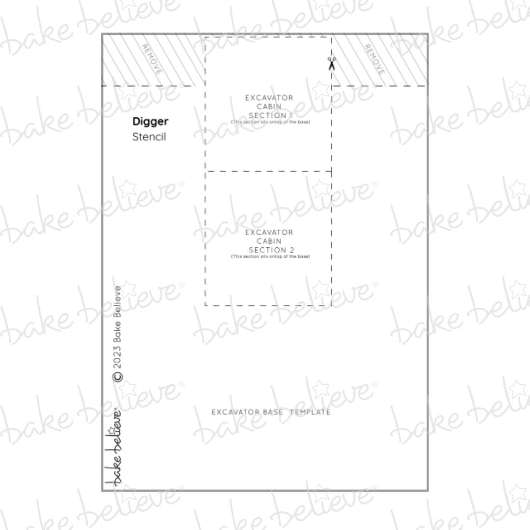 Digger Stencil | Bake Believe