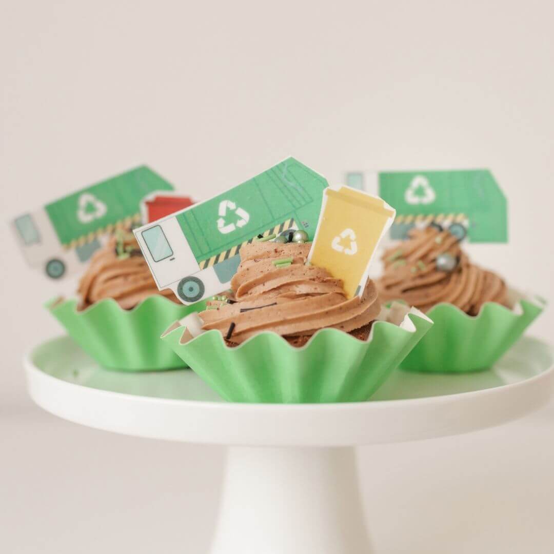 Garbage Truck Cupcake Cake Garbage Truck Party Archives Enjoying The