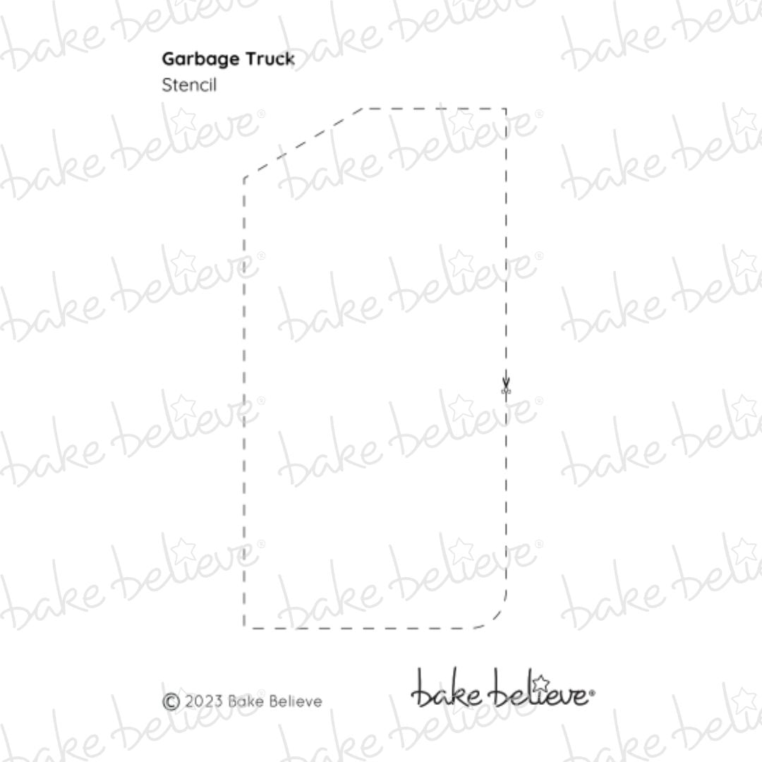 Garbage Truck Stencil | Bake Believe