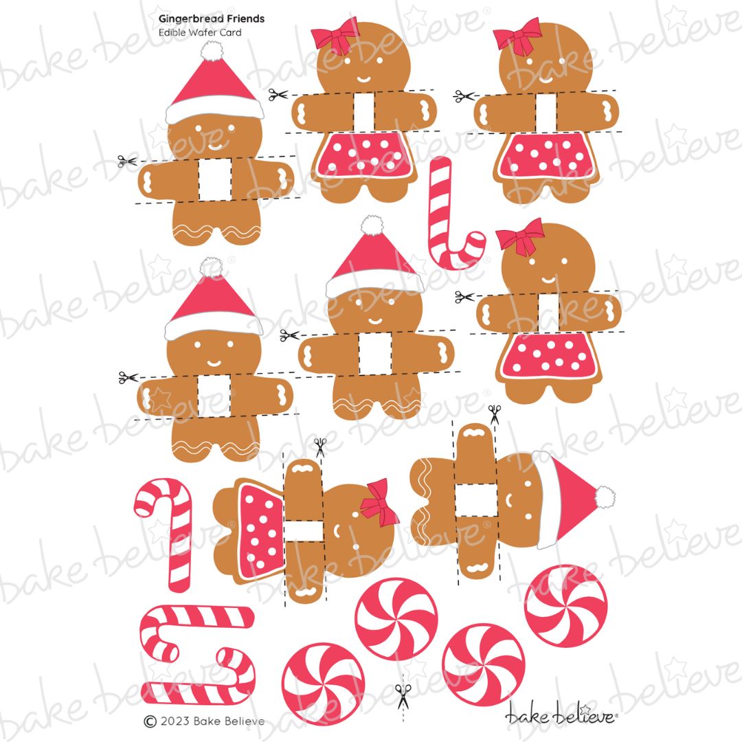 Gingerbread Friends Cupcake Edible Image Set | Bake Believe