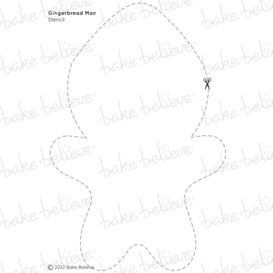 Gingerbread Man Stencil | Bake Believe