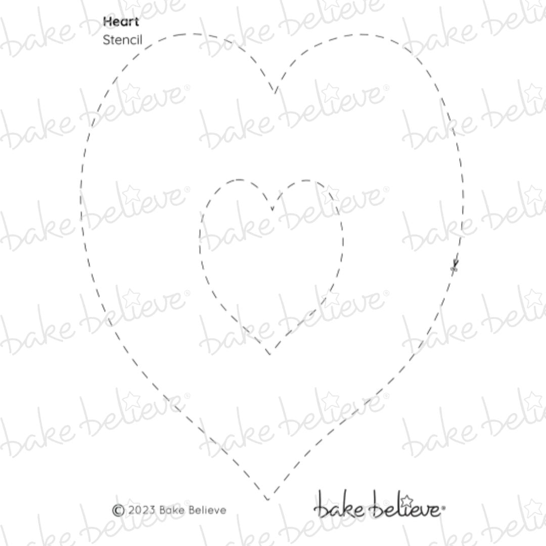 Two Hearts Stencil | Bake Believe