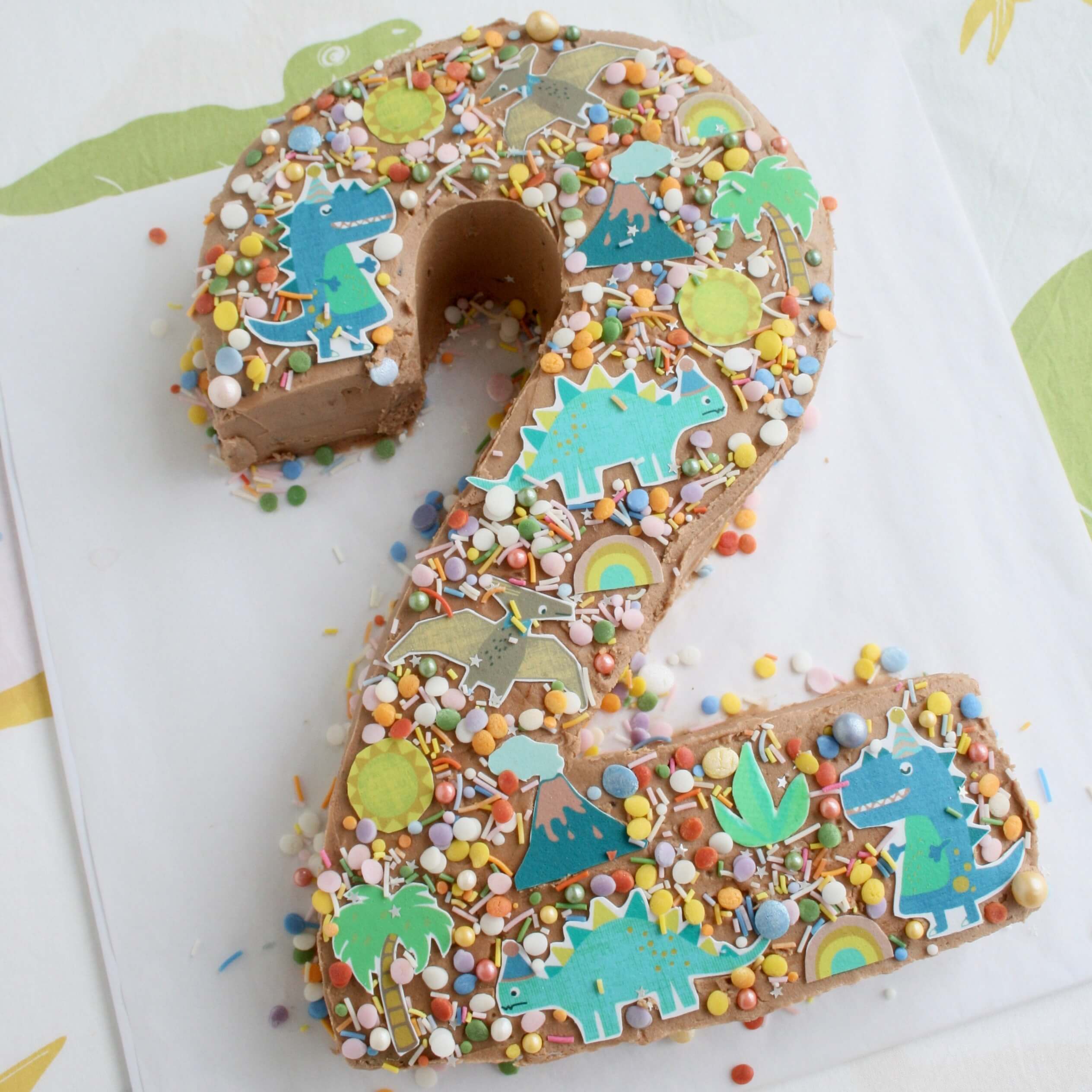 Dinosaur Number Cake Kit | Bake Believe