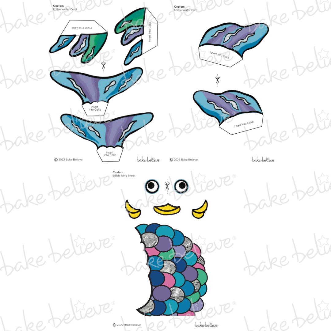 Rainbow Fish Edible Image Set | Bake Believe