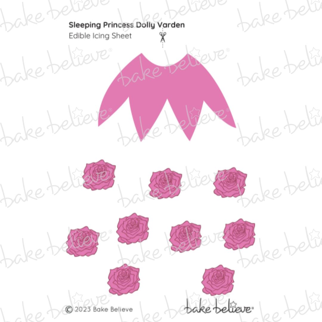 Sleeping Princess Dolly Varden Edible Images | Bake Believe