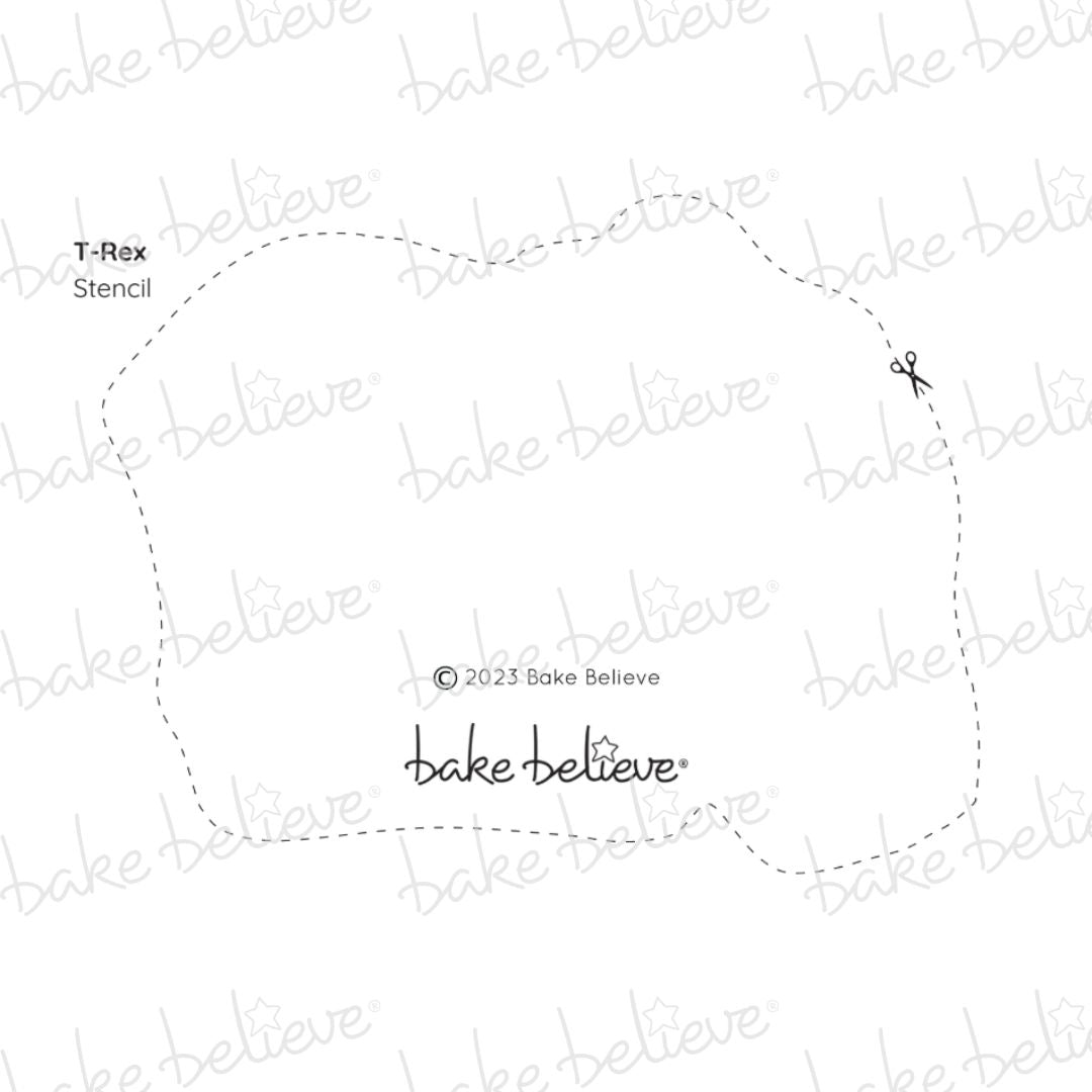 T-Rex Stencil | Bake Believe