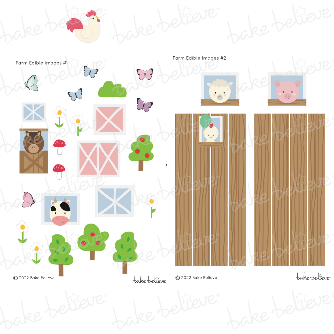 Farm Animal Edible Image Set | Bake Believe