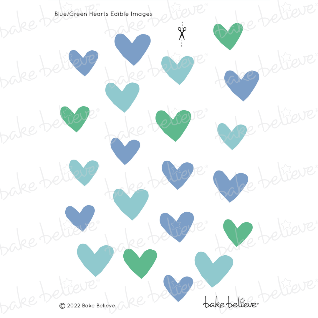 Blue Heart Edible Images | Bake Believe