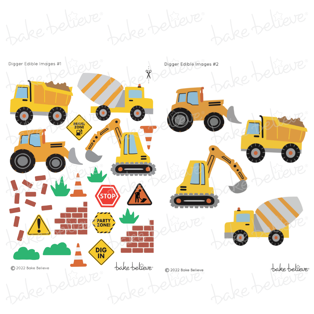 Construction Edible Image Set | Bake Believe