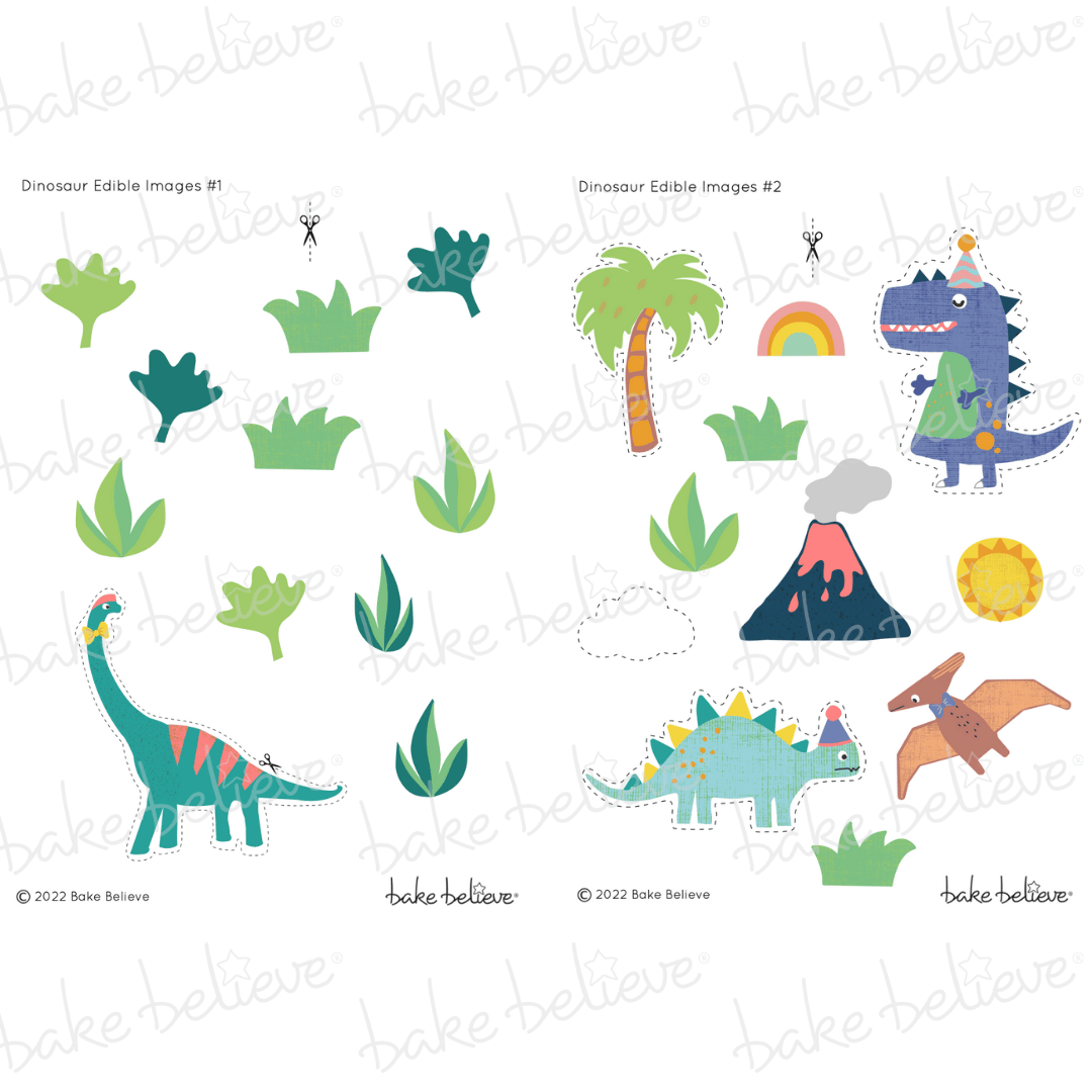 Dinosaur Edible Image Set | Bake Believe