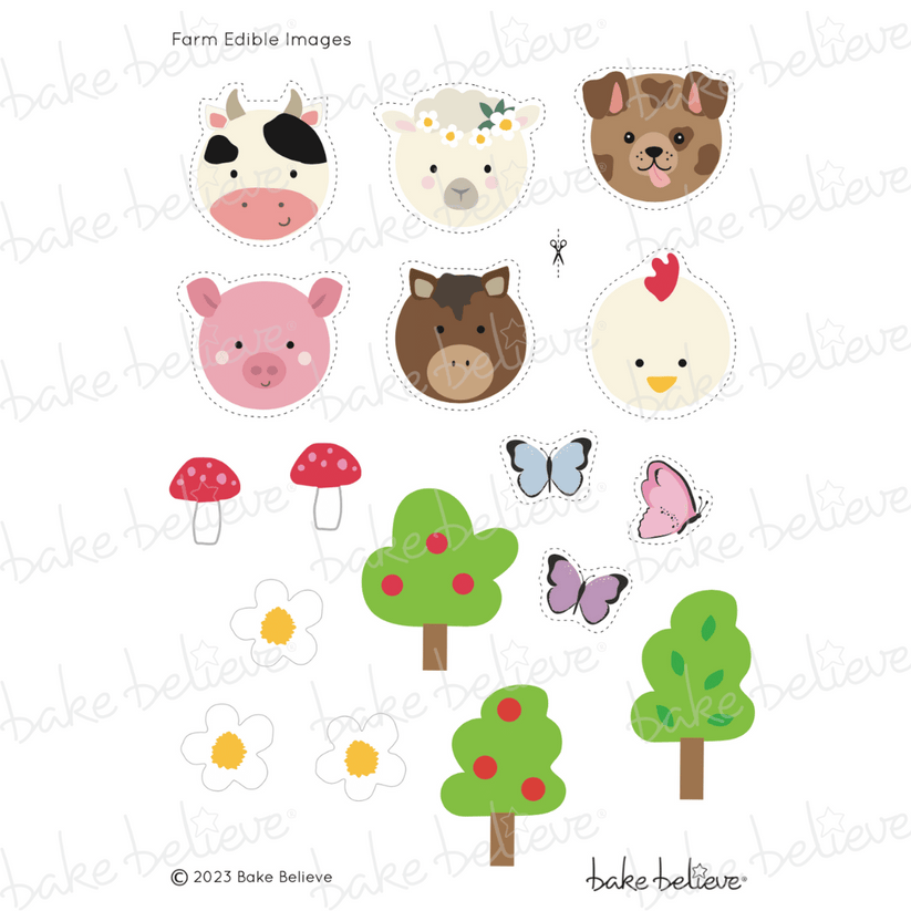 Farm Animal Edible Images | Bake Believe