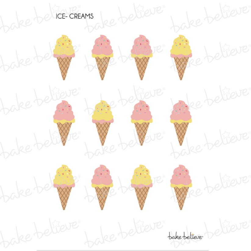 Ice Cream Edible Images | Bake Believe