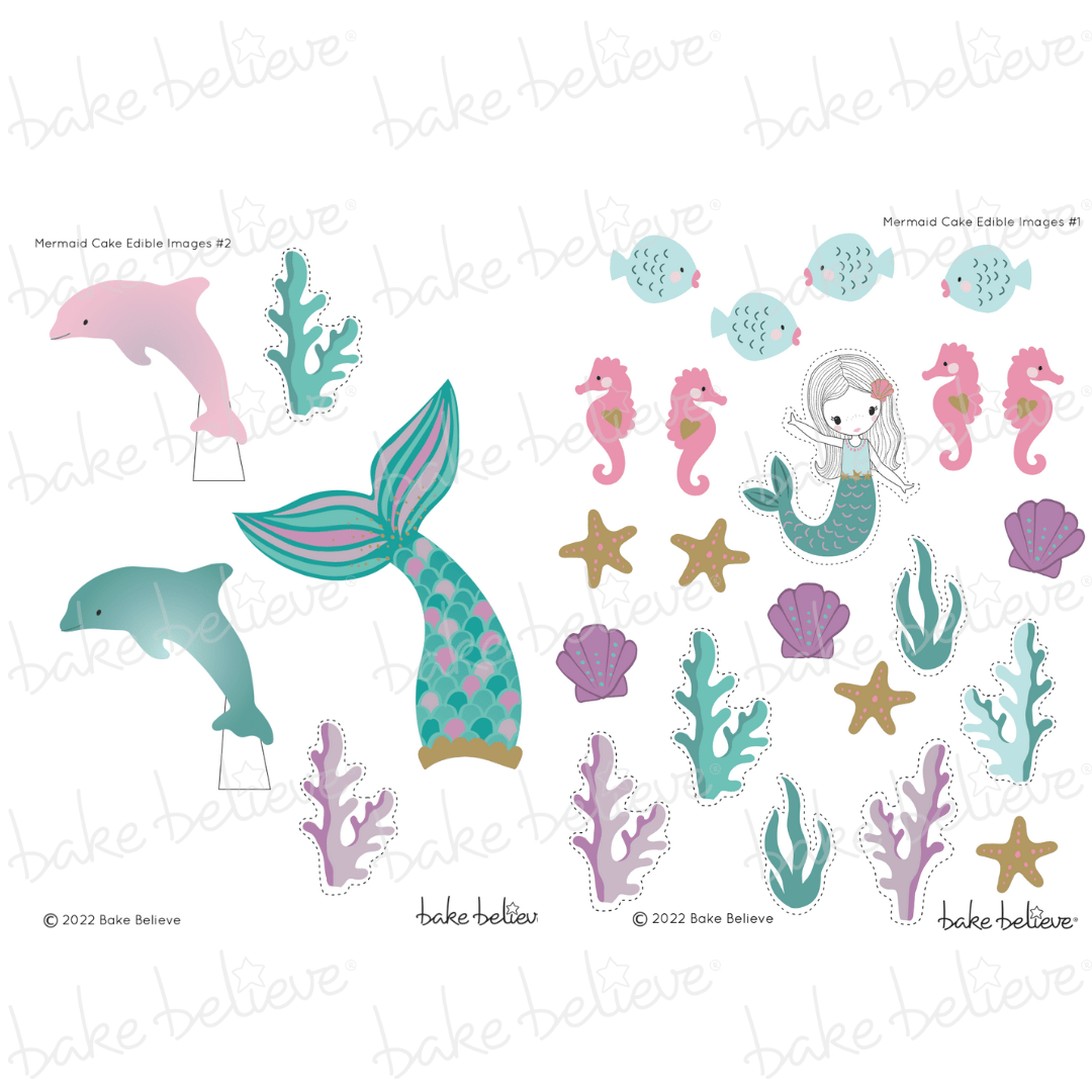 Mermaid Edible Image Set | Bake Believe
