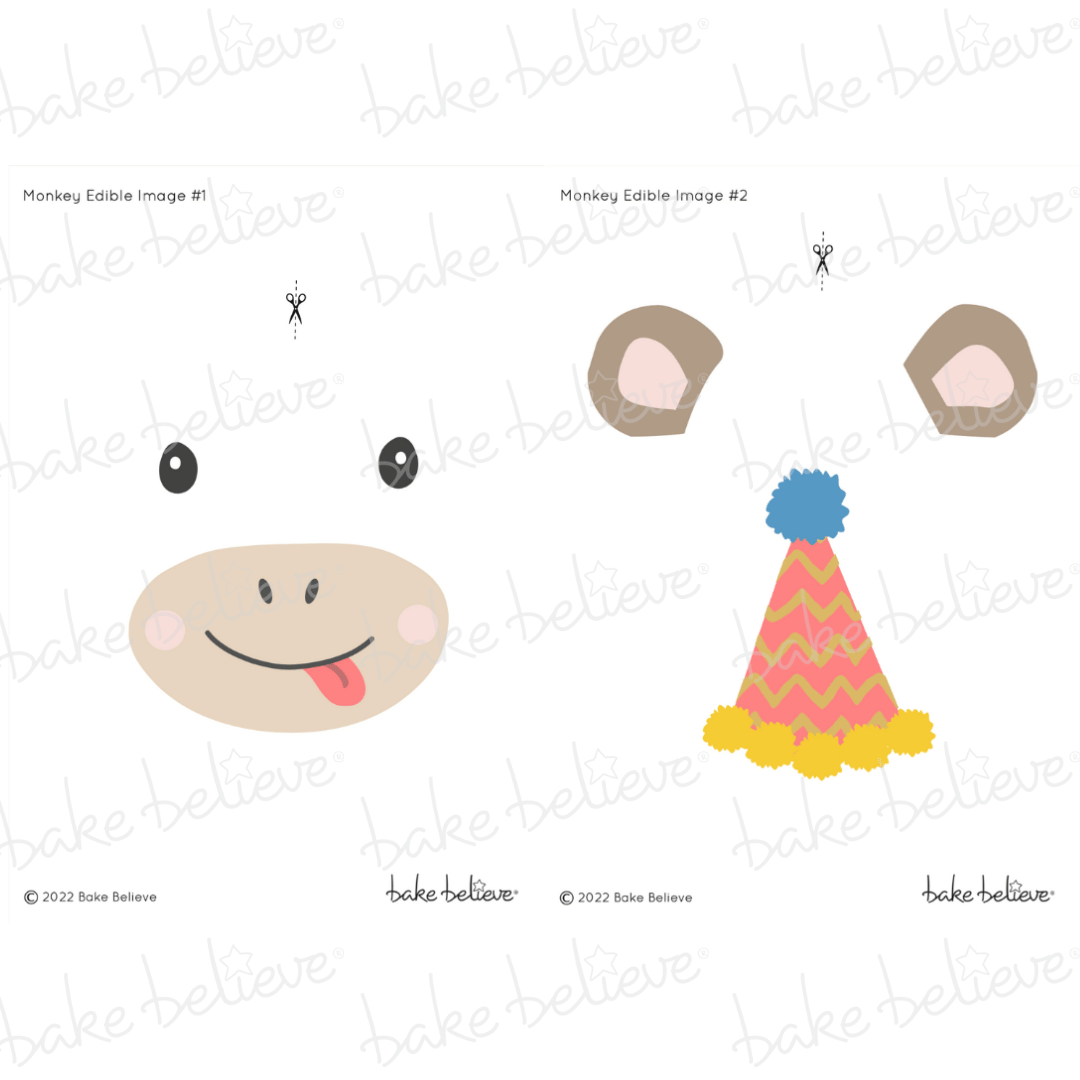 Monkey Edible Image Set | Bake Believe