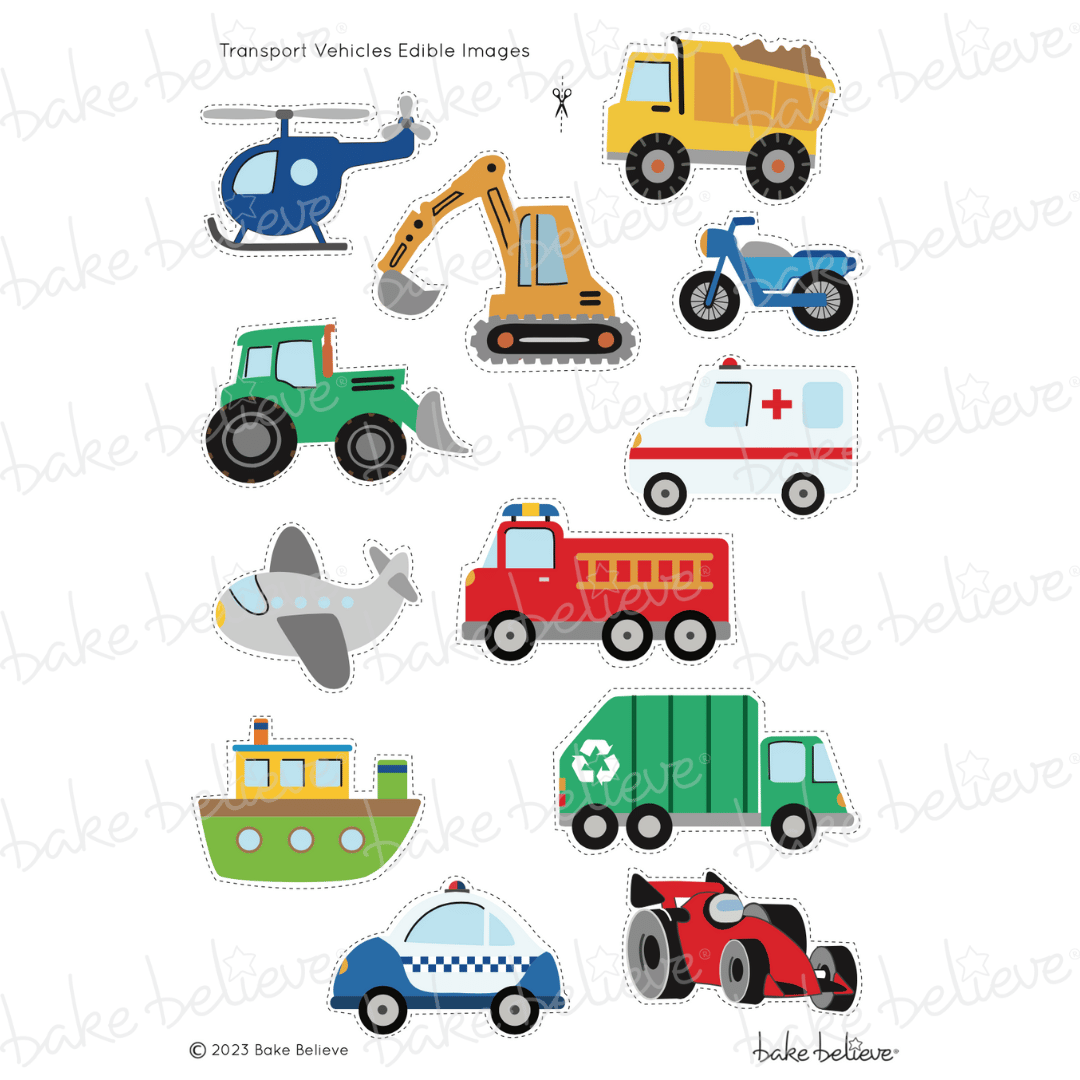 Transport Edible Images | Bake Believe